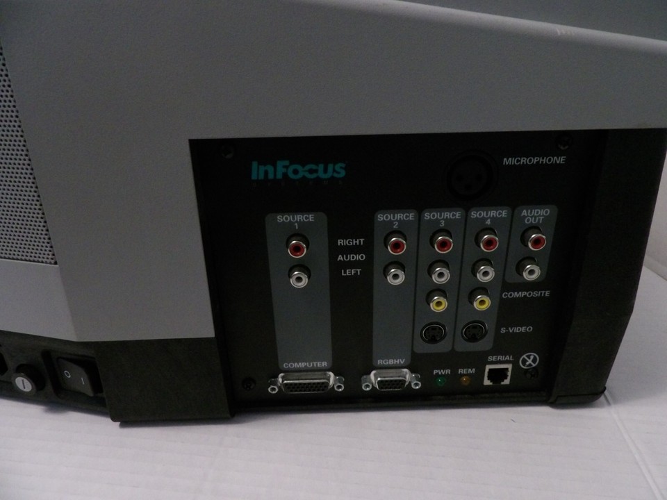 IN FOCUS Lite 550 Projector Presentation Solutions w/remote,power cord ...