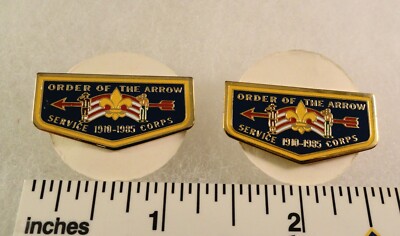 TWO 1985 National Boy Scout Jamboree OA Service Corps Lapel Pins | eBay