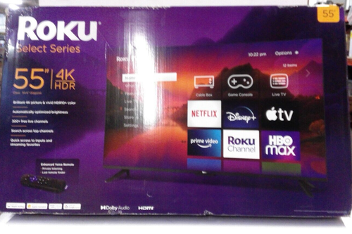Roku Smart TV 55" Inch Pro Series 4K QLED Voice Remote Pro Dolby Vision ...
