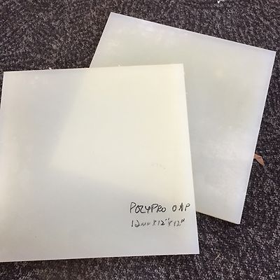 Lot 2 Of sheet 12mn x 12" x 12" Polypro Natural Sheet | eBay