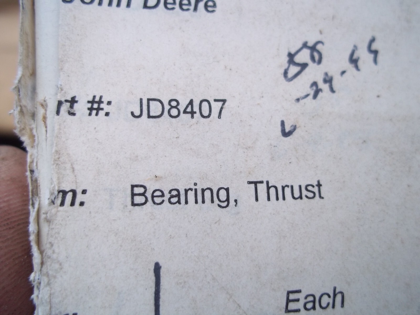 GENUINE JOHN DEERE BEARING P/N JD8407 | eBay