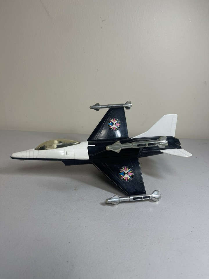 VINTAGE 70S PROCESSED PLASTICS SPACE AGE X-WING JET FIGHTER PLANE MODEL ...