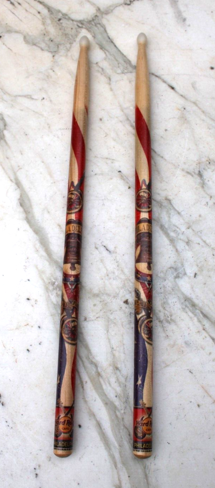 Hard Rock Cafe PHILIDELPHIA Drumsticks USA Country Flag Stars Drum ...
