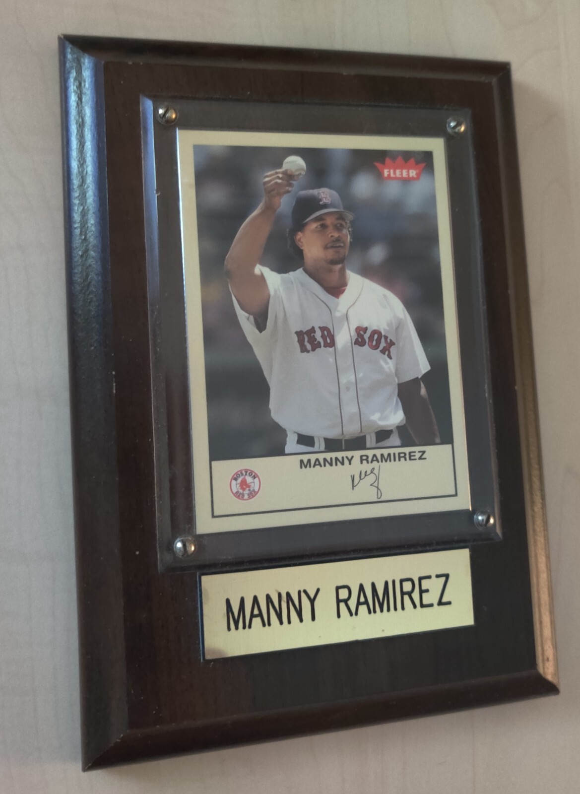 Boston Red Sox Manny Ramirez plaque by Fleer, signed | eBay