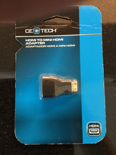 HDMI Female to Mini HDMI Male Adapter Gold HDMI A to HDMI C CE-TECH ...