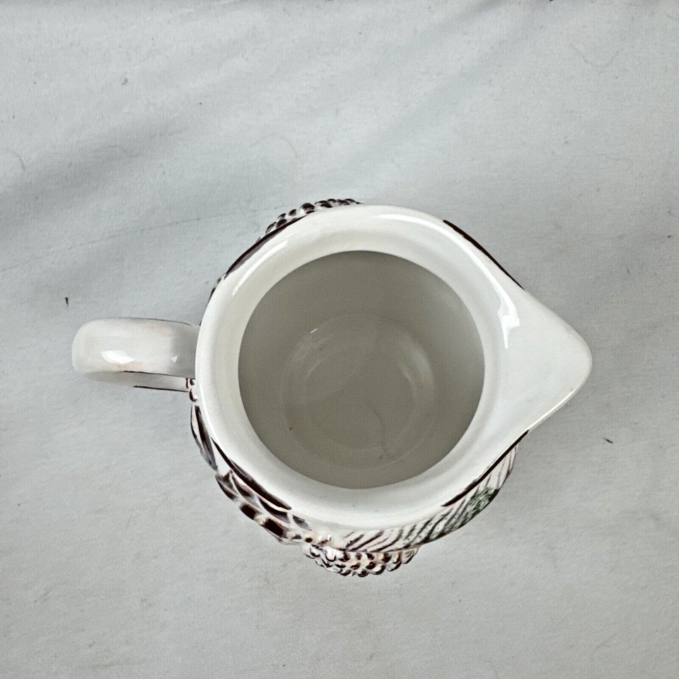 VIINTAGE Pine Cone 3D Christmas White Snow Traditions Creamer Sugar ...