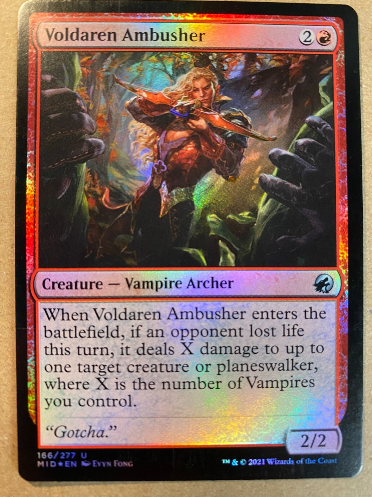 MTG 1x FOIL Voldaren Ambusher Innistrad: Midnight Hunt Magic the ...
