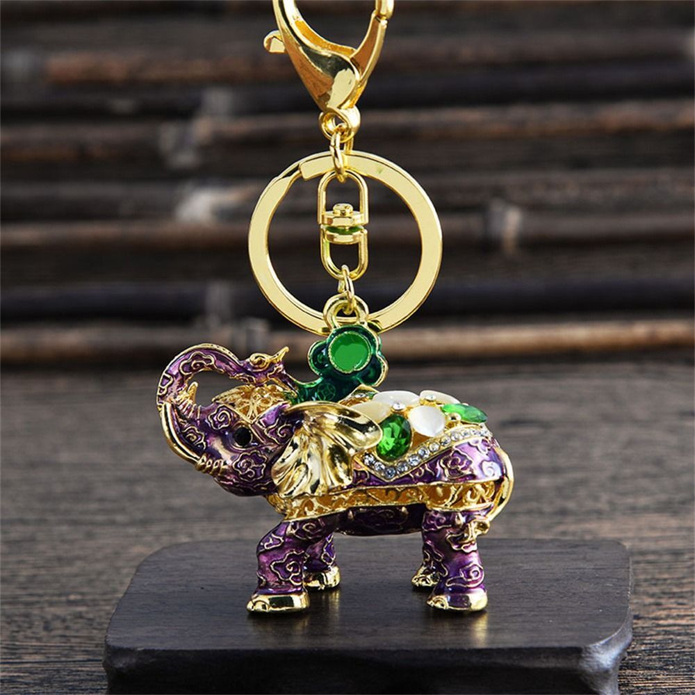 Key Holder Elephant Keyrings 3D Metal Elephant Pendant Small Gift | eBay