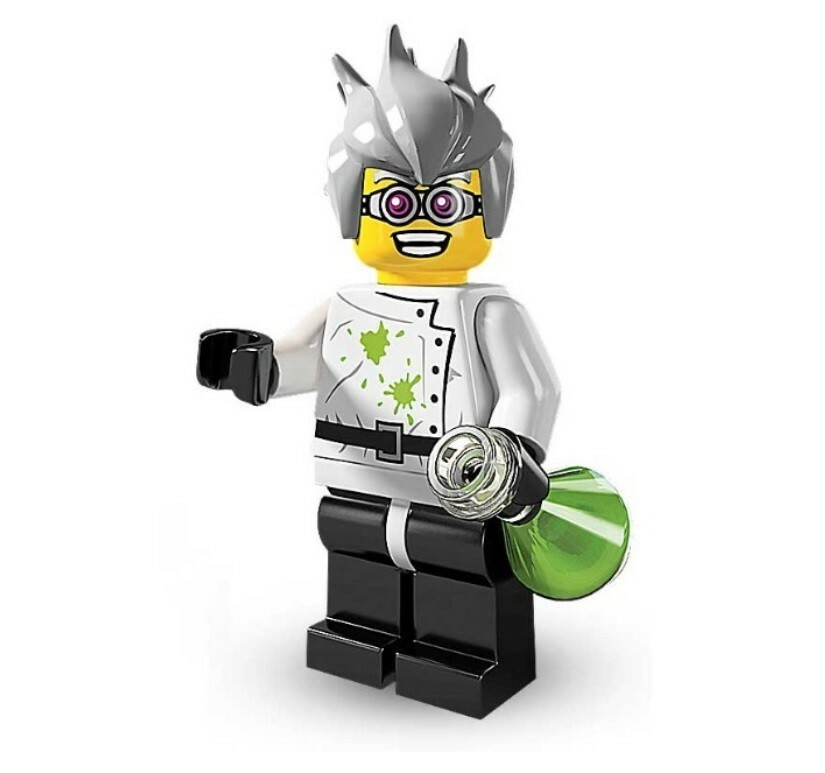 New Sealed Lego Minifigure Series 4 (8804) Crazy MAD Scientist Dr Lab ...