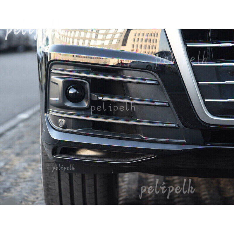 1 Pair For Audi Q7 SQ7 S-Line 2017-2019 Front Bumper Fog Light Cover+W ...