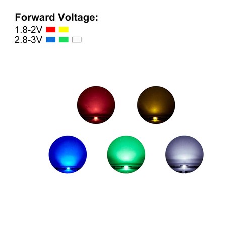 100Pcs 0805 Surface Mount Diode, 1.8-3V Light Emitting Diodes Chips 5 ...