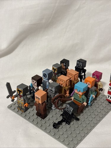 Lego Minecraft Minifigs Lot (base plate Not Included) | eBay