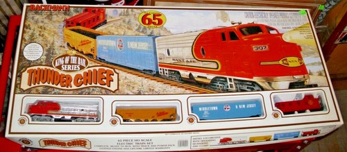 BACHMANN THUNDERCHIEF SANTA FE DIESEL TRAIN 65 PIECE SET BOXED | eBay