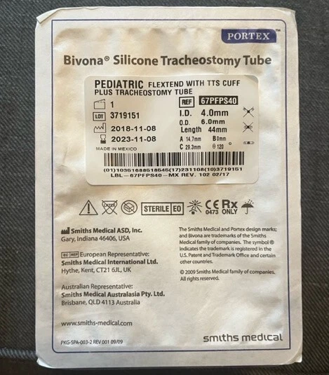 Bivona Pediatric Flextend Tracheostomy