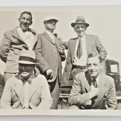 Snapshot Photograph Older Gentlemen Posing For The Camera Vintage Men ...