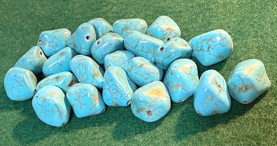 (10) Original Navajo Indian Turquoise Trade Beads Nuggets Fur Trade ...
