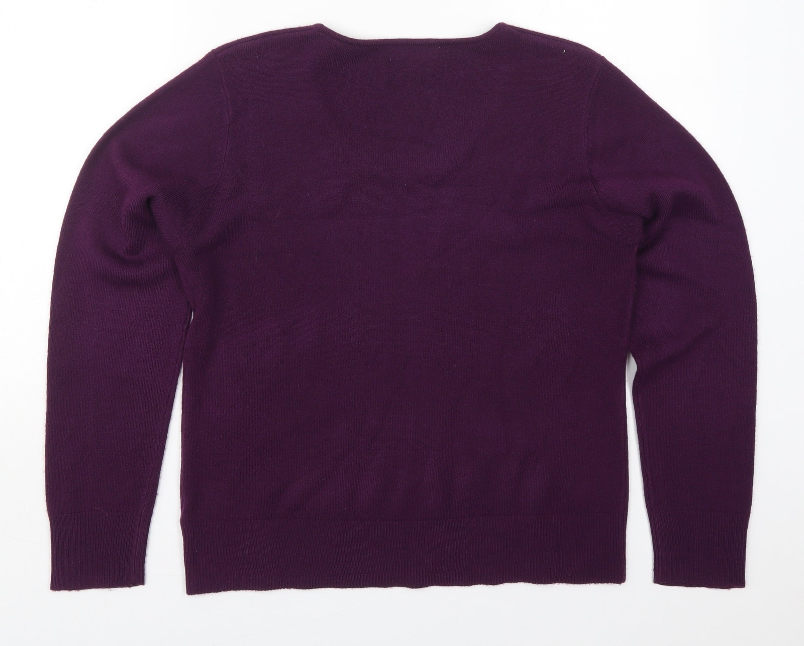 Bonmarche Womens Purple Round Neck Acrylic Blend Jumper Size M | eBay UK