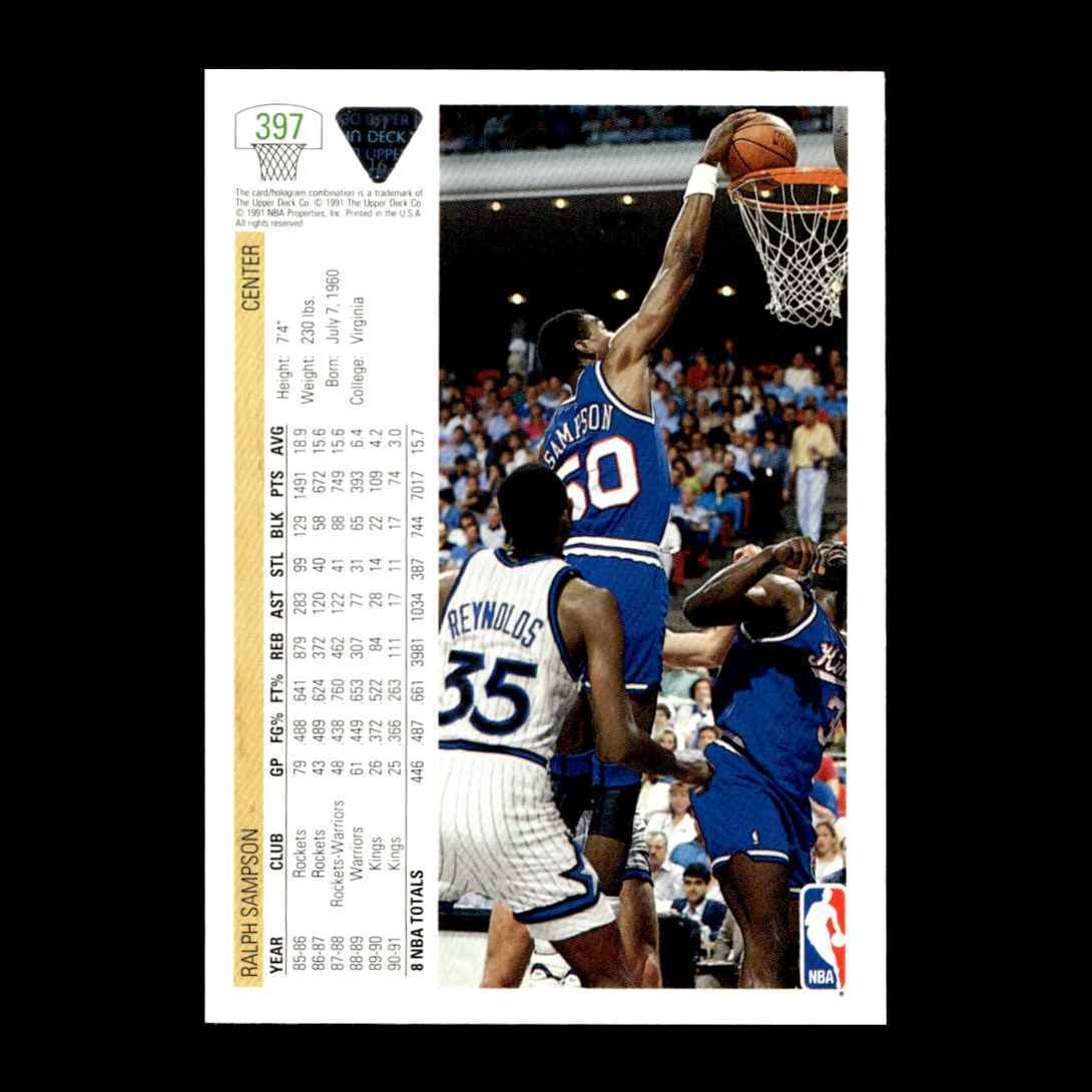 Ralph Sampson 1991-92 Upper Deck Sacramento Kings #397 R328W 24 | eBay