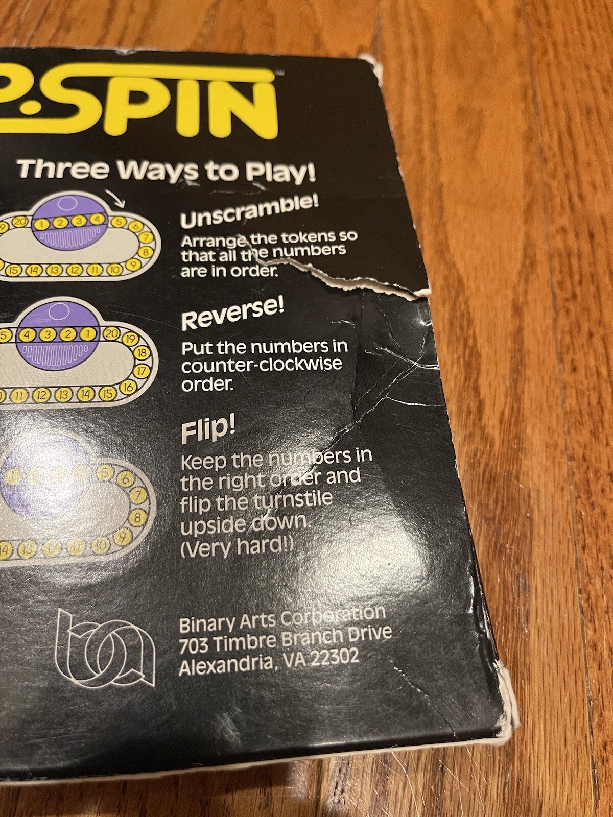 TOP SPIN Puzzle Brain Teaser Numbers Game Toy Binary Arts USA Made ...