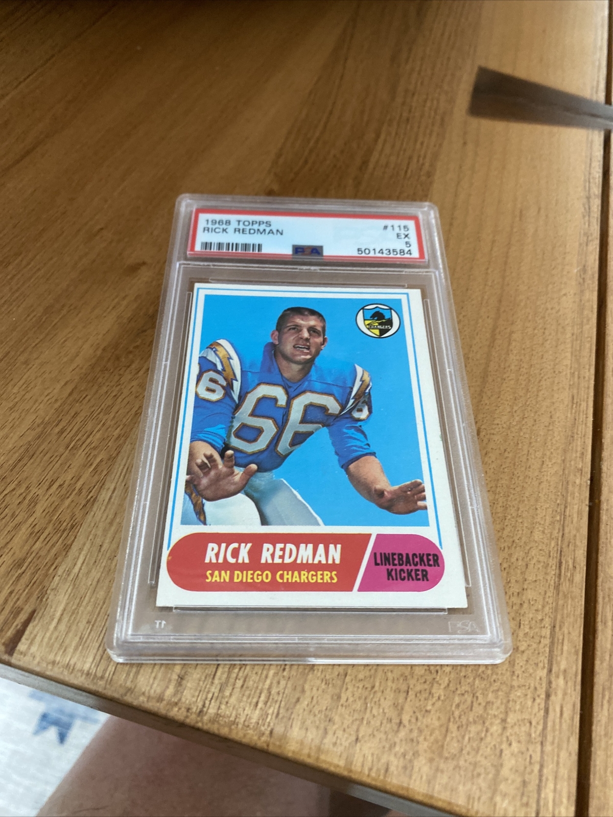 1968 Topps Rick Redman San Diego Chargers. PSA 5 | eBay
