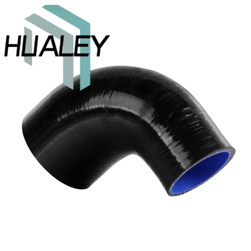 Silicone Hose 90 degree Reducer Bend Elbow 70mm 2.75" to 76mm 3" Black ...