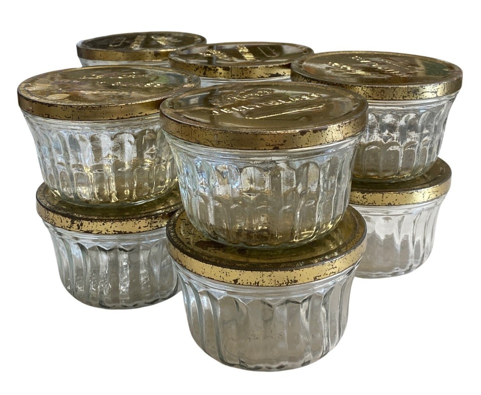 Vintage Kerr Glass Jelly Jars & Metal Lids Lot 10 | eBay