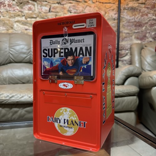 Superman 2025 Movie AMC Popcorn Bucket Tin Newspaper Box New | eBay