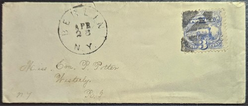 Berlin NY Fancy Geometric Square Cancel 3c Pictorial 114 c1860s-70s ...