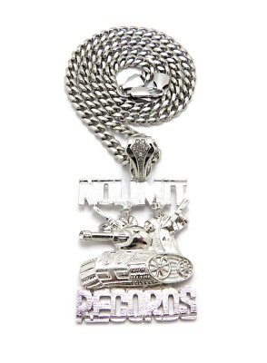 NEW NO LIMIT RECORDS Pendant With 5mm Stainless Steel Cuban Chain | eBay UK
