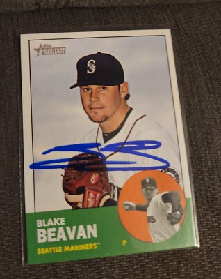 Blake Beaven Autograph Signed 2012 Topps Heritage Seattle Mariners | eBay