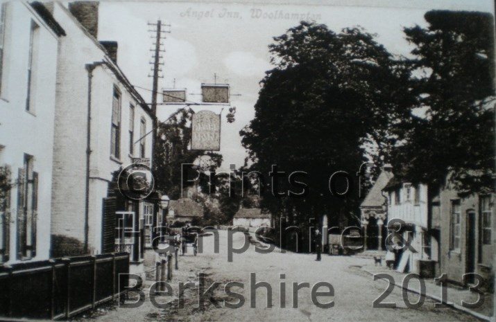 PRINT 10 X 7 WOOLHAMPTON - THE ANGEL INN BERKSHIRE C1904 | eBay