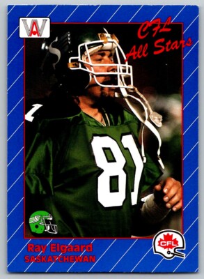 1991 ALL WORLD CFL RAY ELGAARD SASKATCHEWAN ROUGHRIDERS #80 | eBay