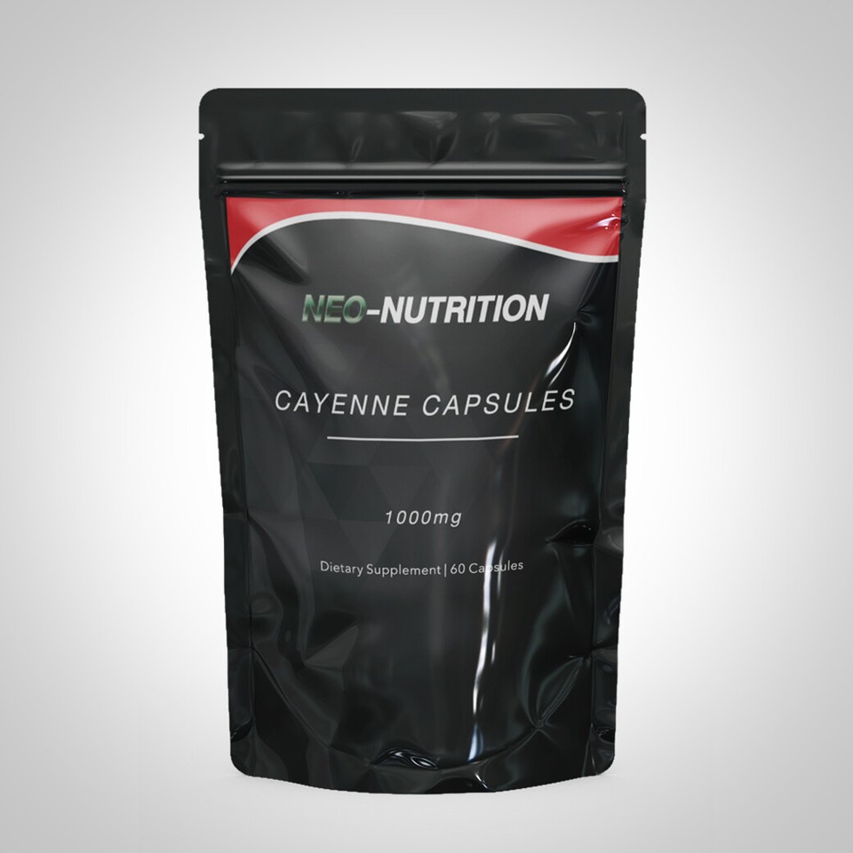 Cayenne Pepper Capsaicin Capsicum Extract Capsules 1000mg No Fillers No ...