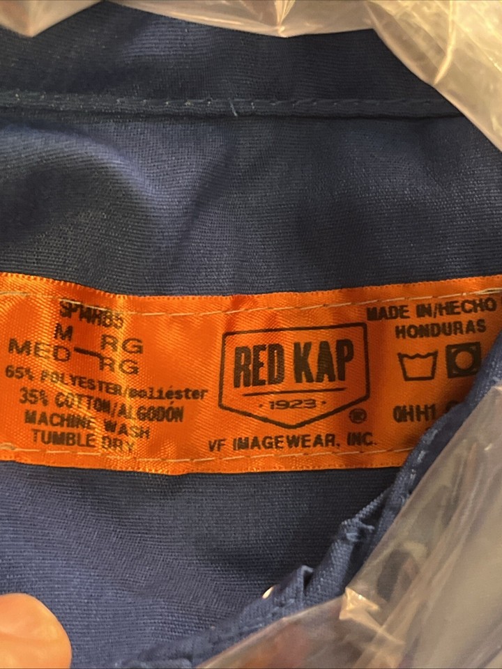 Red Kap Shirt Mens M Work Wear Button Up Long Sleeve Pockets Mechanic ...