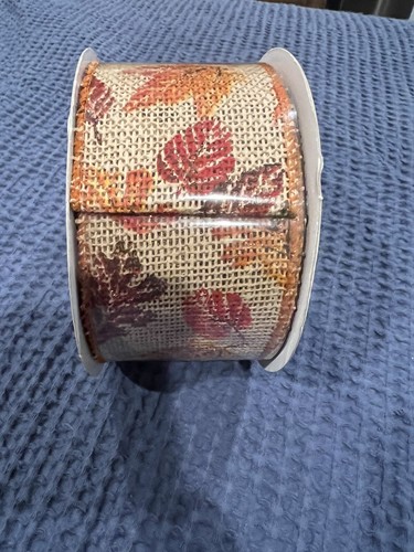 New Decorative Fall Thanksgiving Wired ribbon 2.5 in x 10 yard | eBay