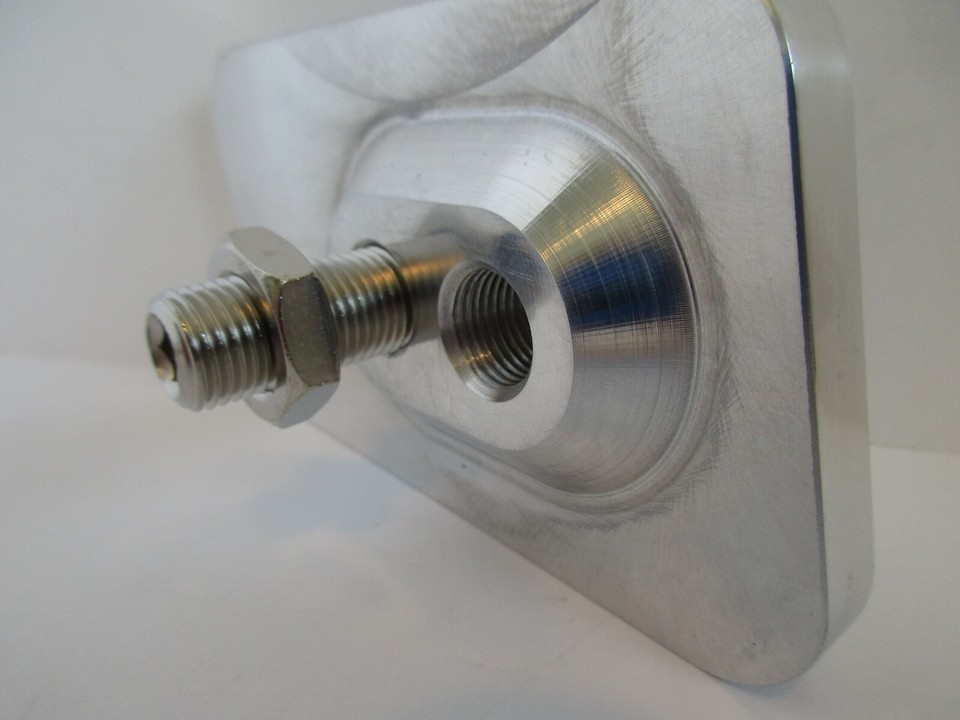 Polished Billet Aluminum Brake Pedal Pad Rectangle Chevy Ford Hot Rod ...