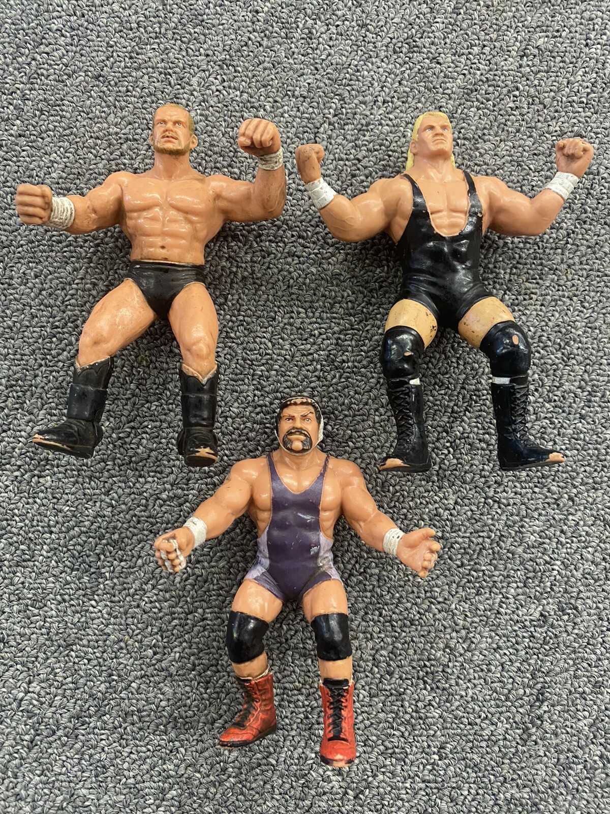 (3) 1990 Galoob WCW Wrestling Figures Barry Windham, Sid Vicious, Rick ...