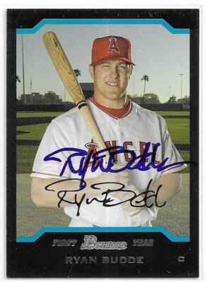RYAN BUDDE Autographed Signed 2004 Bowman ROOKIE card California Angels ...