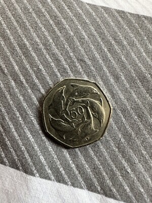 Rare Key Date GIBRALTAR 50p Fifty Pence Coin Ring of Dolphins Choice of ...