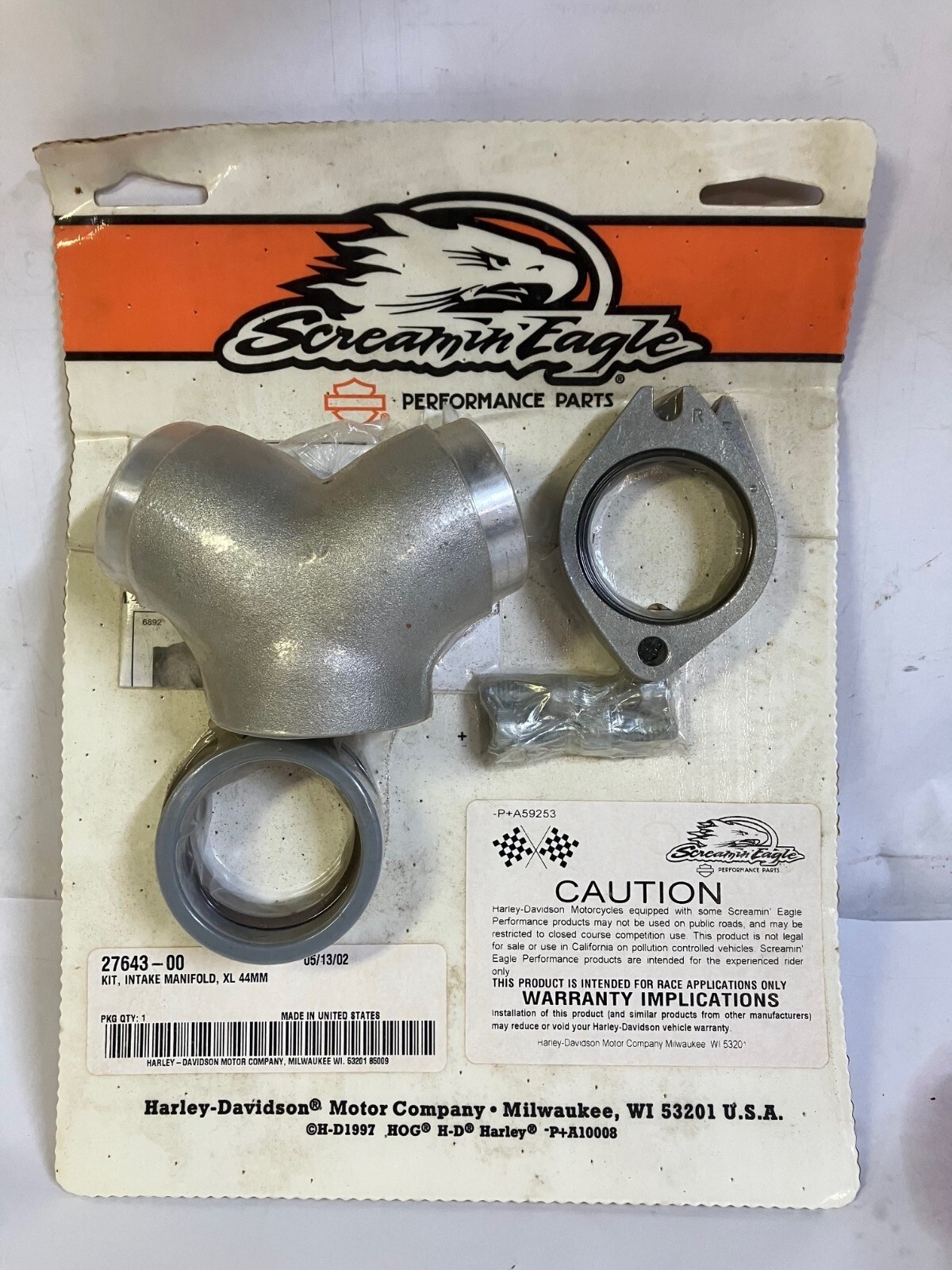 NEW Screamin Eagle Sportster Intake 27643-00 44mm | eBay