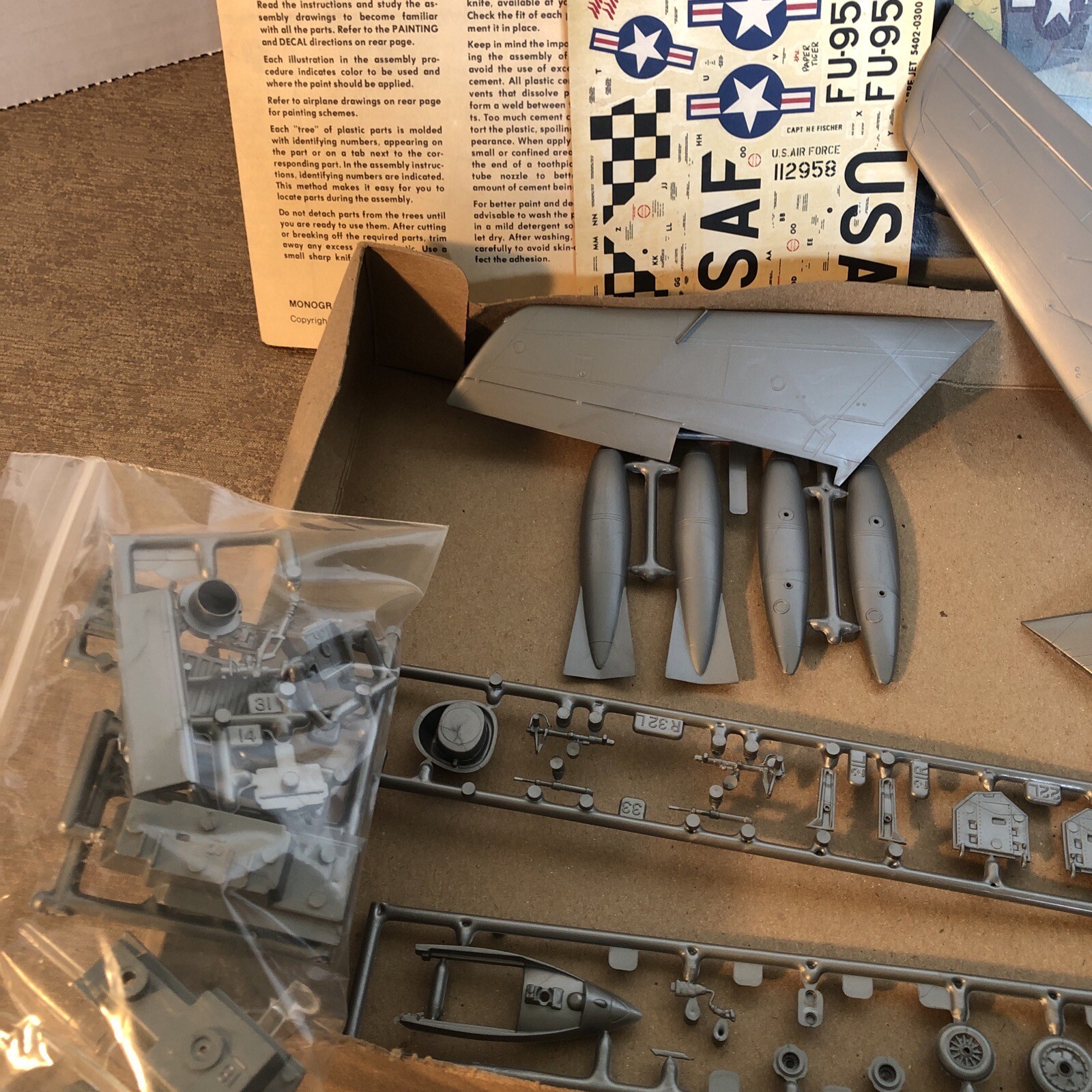 Monogram F-86 Sabre Jet 1/48 scale Open Box | eBay