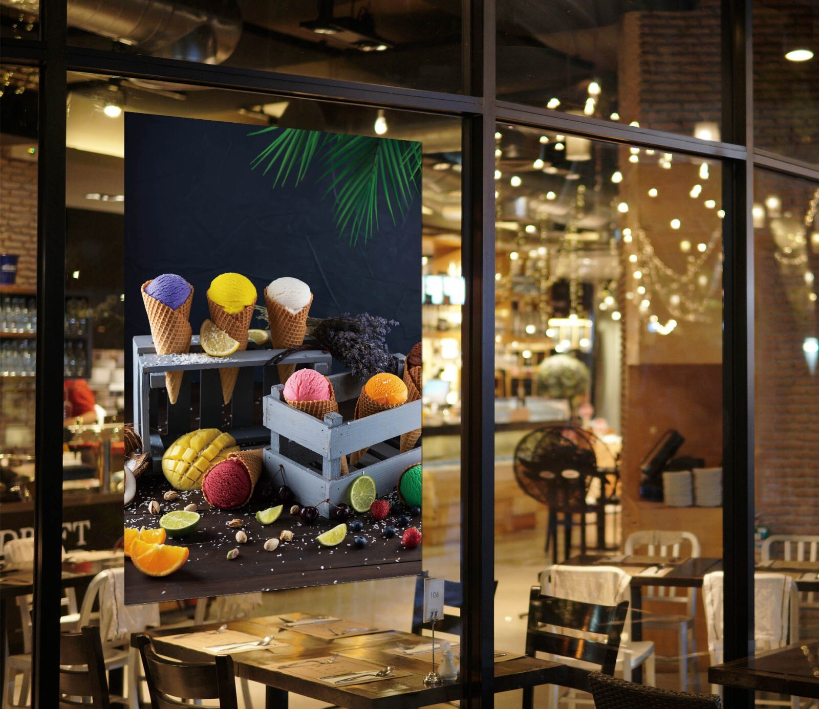 3D Ice Cream Dessert Shop O1124 Window Stickers Vinyl Wallpaper Wall ...