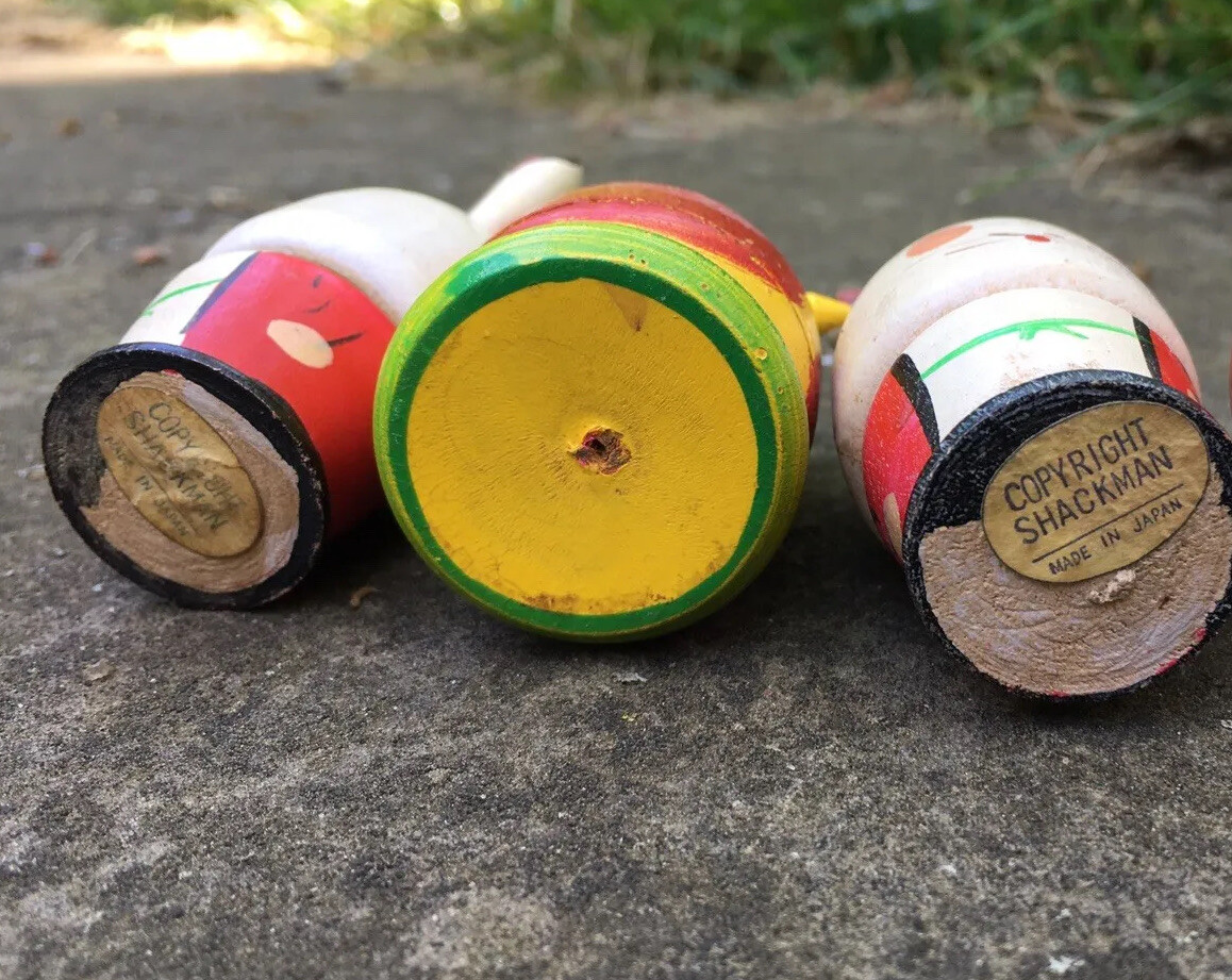 Vtg 1960s 70s Shackman Easter Bunny Chick Paint Russian Nesting Dolls ...