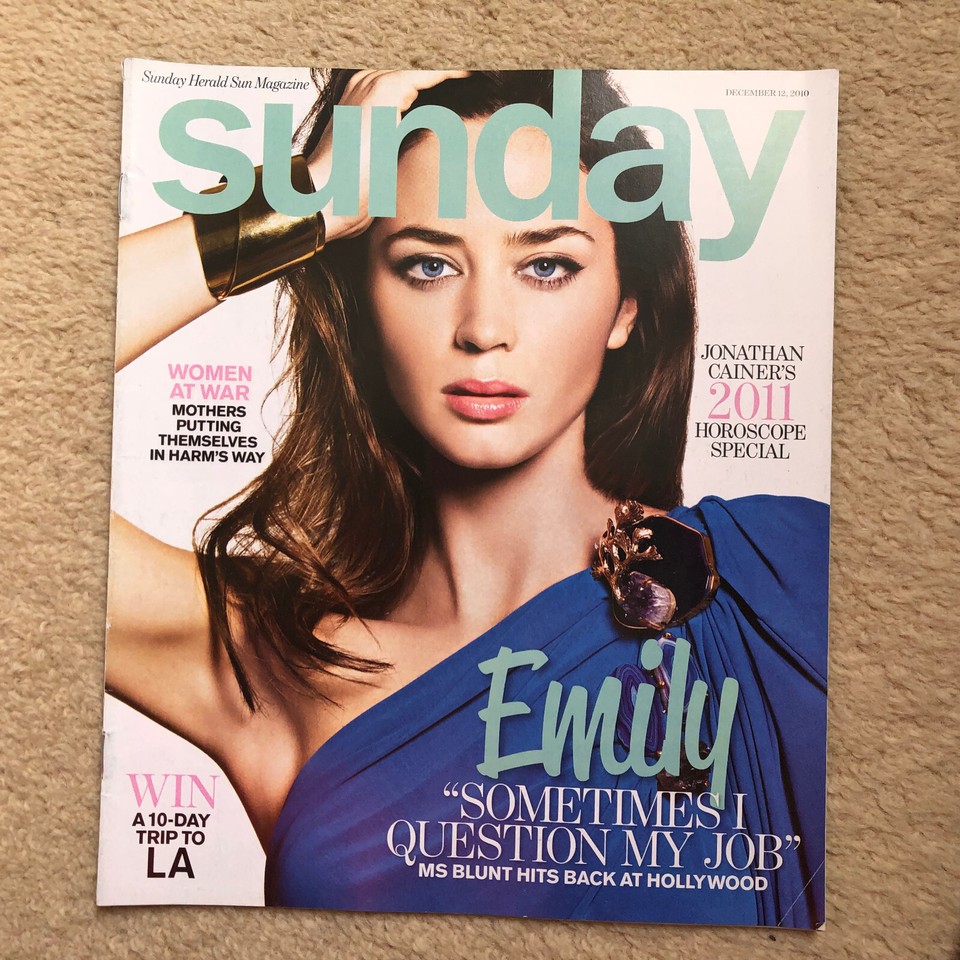 Emily Blunt Rare Import Magazine Actress Celebrity Movie Star Film ...