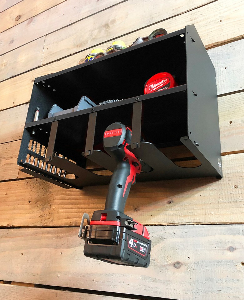 Drill Impact Driver Cordless Power Tool Shelving Storage Organiser ...