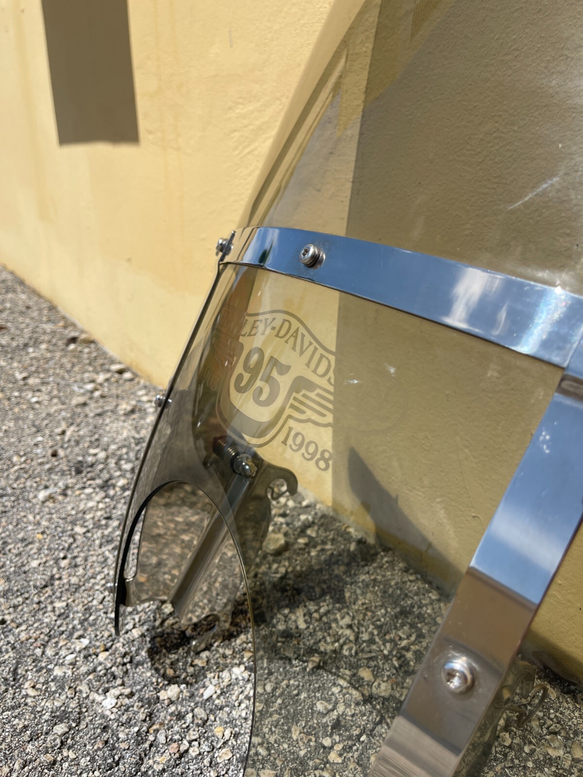 Harley-Davidson Smoked Windshield AS 6 M125-C Lexan FMR-112 0897 DOT 94 ...