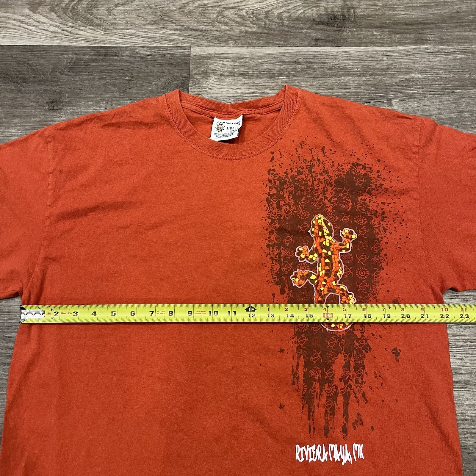 Riviera Maya Mexico Lizard Caribbean Side Shirt - Siz… - Gem