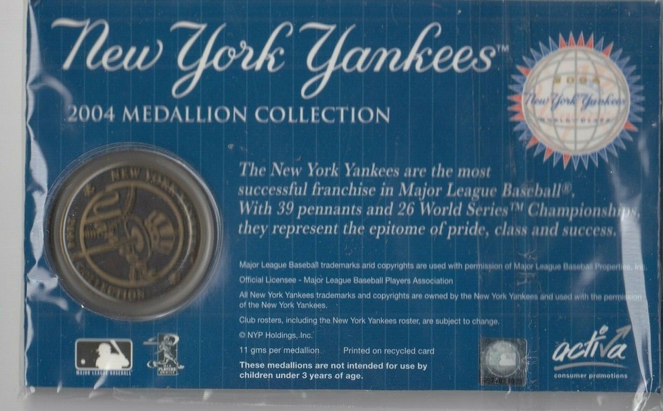 2004 New York Yankees Medallion From The New York Post NIB | eBay