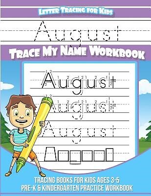 August Letter Tracing for Kids Trace my Name Workbook Tracing Bo by ...