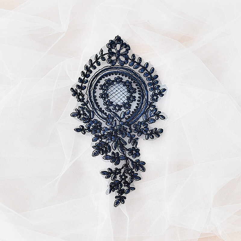 DIY Embroidered Floral Applique Lace Patch Retro Trim Sewing Craft ...